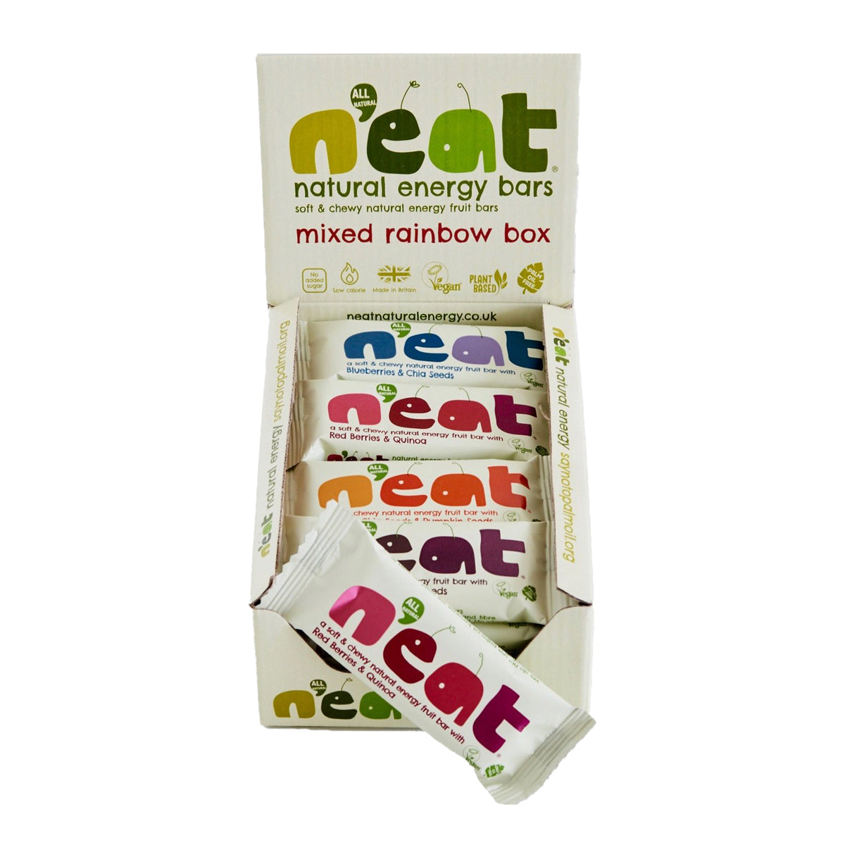 N'EAT NATURAL ENERGY MIXED RAINBOW BARS (45g) x 16 – Zepbrook