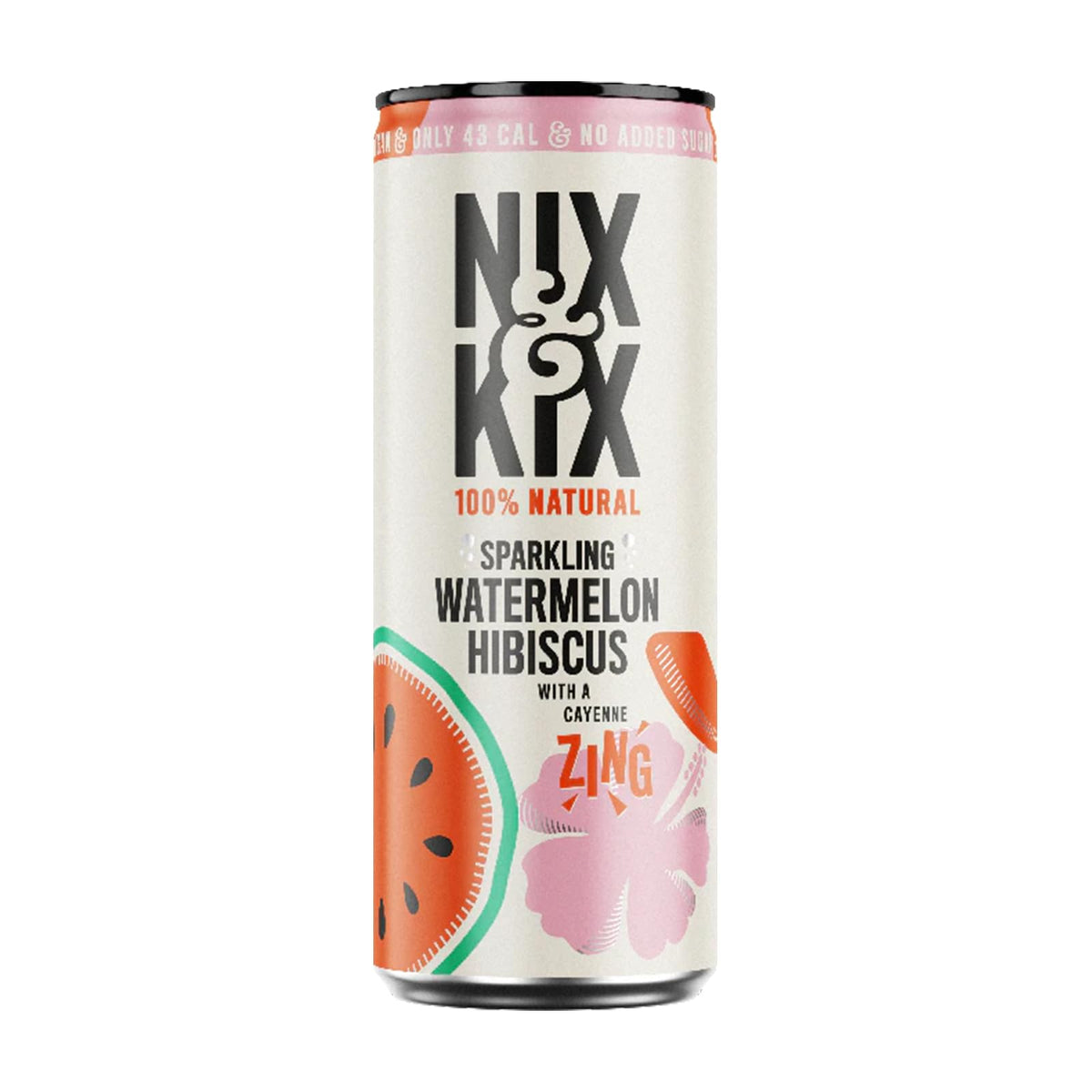 NIX & KIX WATERMELON & HIBISCUS CANS (250ml) x 24 – Zepbrook