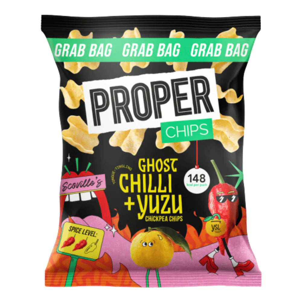 PROPERCHIPS GHOST CHILLI & YUZU CHICKPEA CRISPS (30g) x 30 – Zepbrook