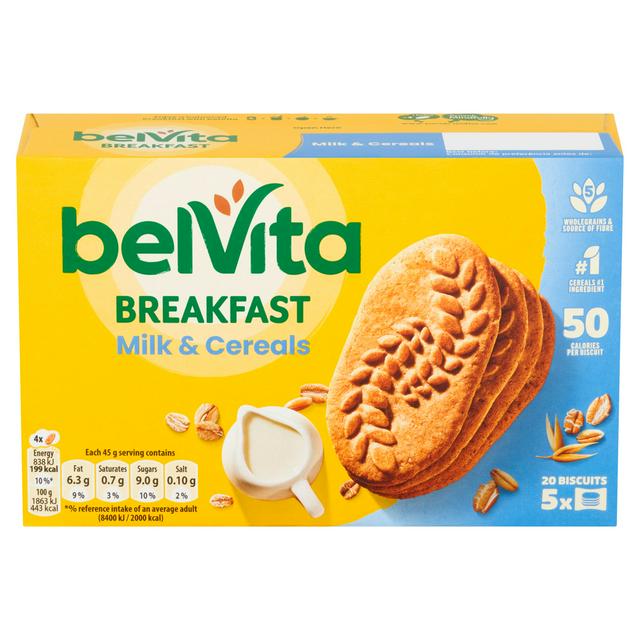 BELVITA BREAKFAST MILK AND CEREALS BISCUITS (45g) x 5 – Zepbrook