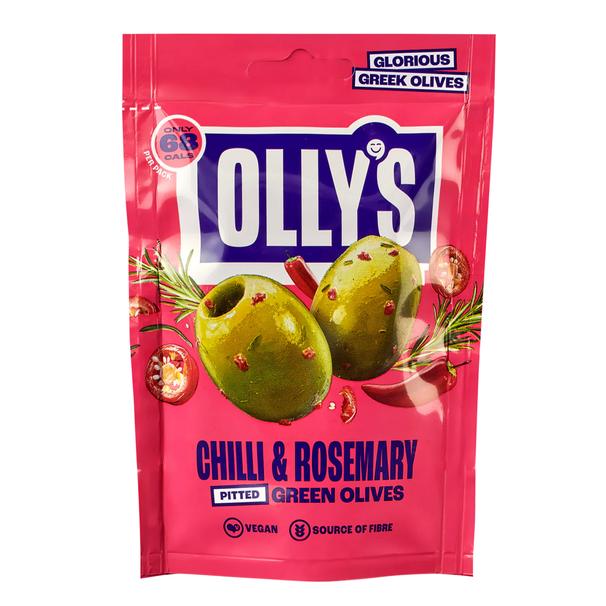 OLLY'S CHILLI & ROSEMARY OLIVES (50g) x 12 – Zepbrook