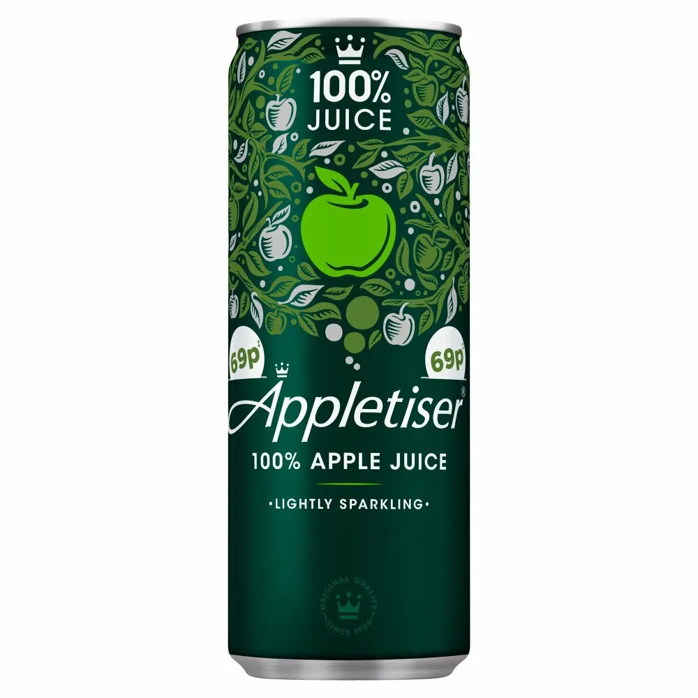 APPLETISER SPARKLING APPLE JUICE CANS (250ml) x 24 – Zepbrook