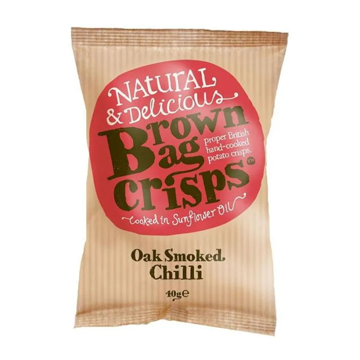 BROWN BAG OAK SMOKED CHILLI CRISPS (40g) x 20 – Zepbrook