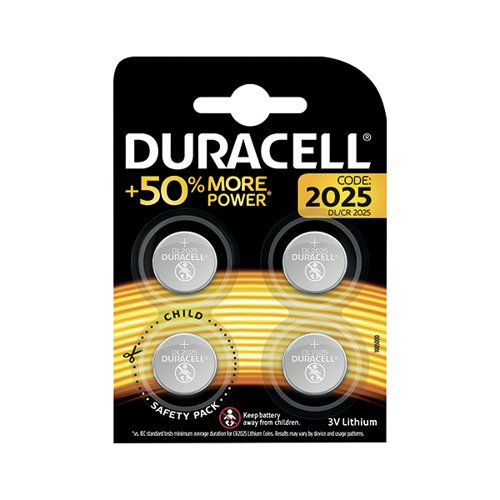 DURACELL 2025 LITHIUM COIN BATTERY (PACK OF 4) ECR2025 – Zepbrook