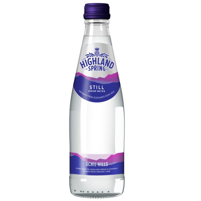 HIGHLAND SPRING WATER STILL - CLEAR GLASS BOTTLES (330ml) x 24 – Zepbrook