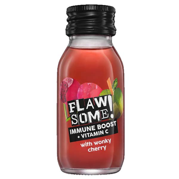 FLAWSOME SHOTS CHERRY IMMUNE BOOST + VIT C (60ml) x 12 – Zepbrook