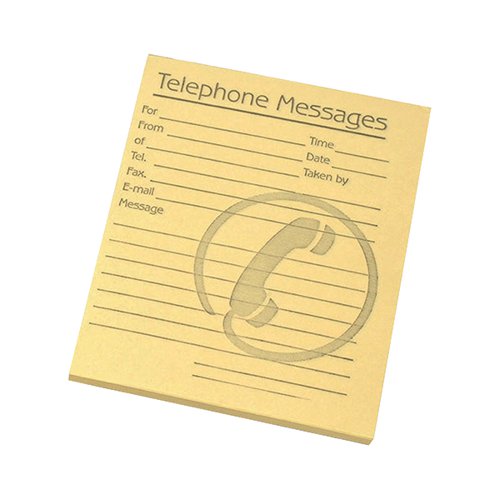 CHALLENGE TELEPHONE MESSAGE PAD 127X102MM YELLOW (PACK OF 10 – Zepbrook