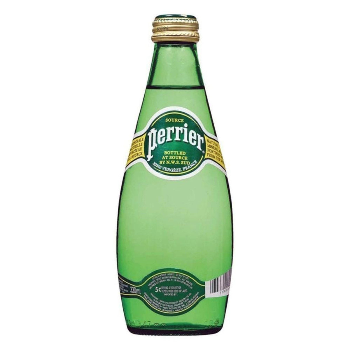 PERRIER WATER MEDIUM GLASS BOTTLES (330ml) x 24 – Zepbrook