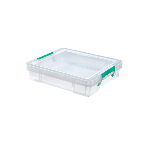 STORESTACK 9 LITRE STORAGE BOX W430XD360XH90MM CLEAR RB75897 – Zepbrook