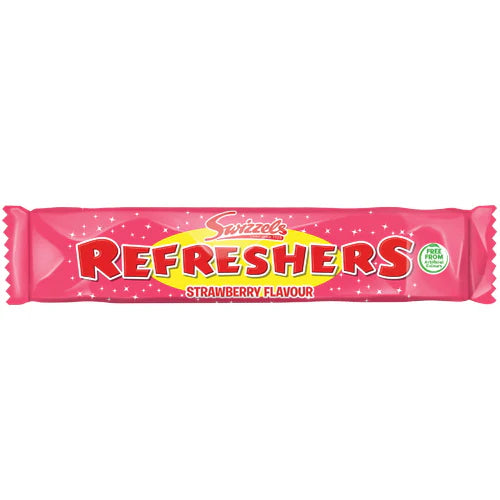 SWIZZELS REFRESHERS STRAWBERRY FLAVOUR CHEW BAR (18g) x 60 – Zepbrook