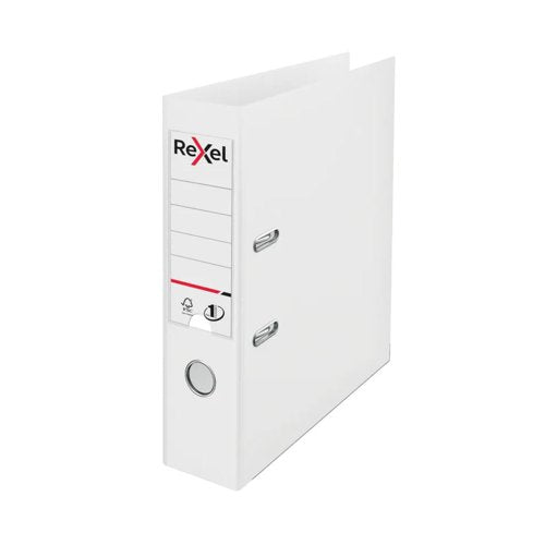 REXEL CHOICES 75MM LEVER ARCH FILE POLYPROPYLENE A4 WHITE 21 – Zepbrook