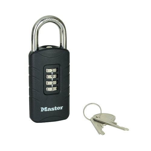 MASTER LOCK COMBI PADLOCK WITH OVERRIDE KEY BLACK 656EURDBLK – Zepbrook