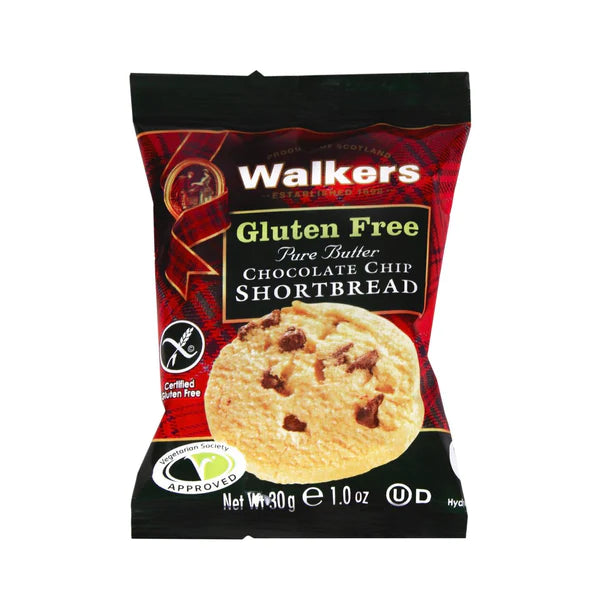 WALKERS GLUTEN FREE CHOCOLATE CHIP SHORTBREAD MINI PACKS (2-pack) x 60 ...