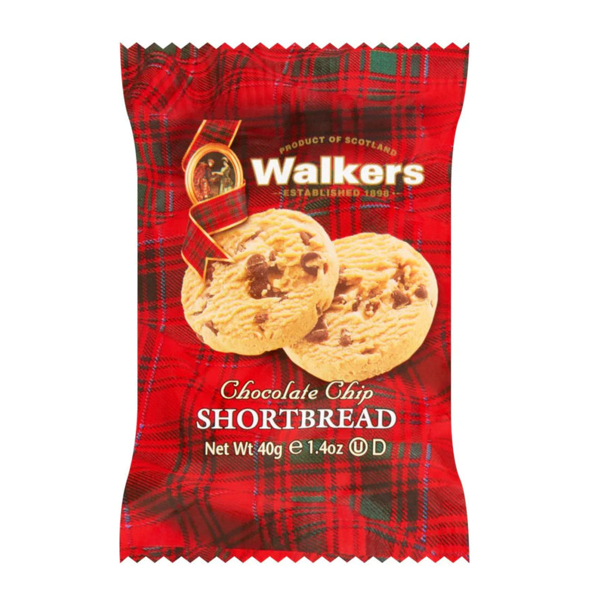 WALKERS CHOC CHIP SHORTBREAD MINI PACK (40g) x 20 – Zepbrook