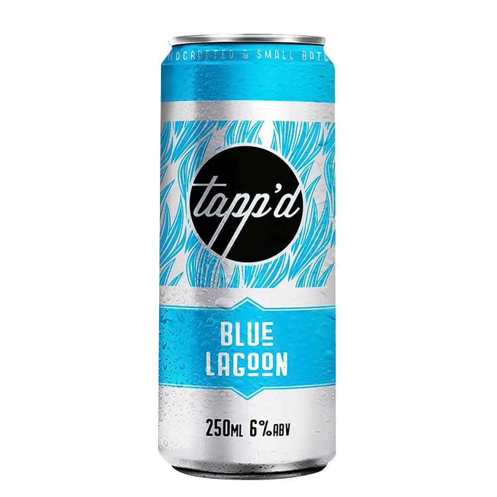 TAPP’D BLUE LAGOON COCKTAIL CANS (250ml) x 12 – Zepbrook