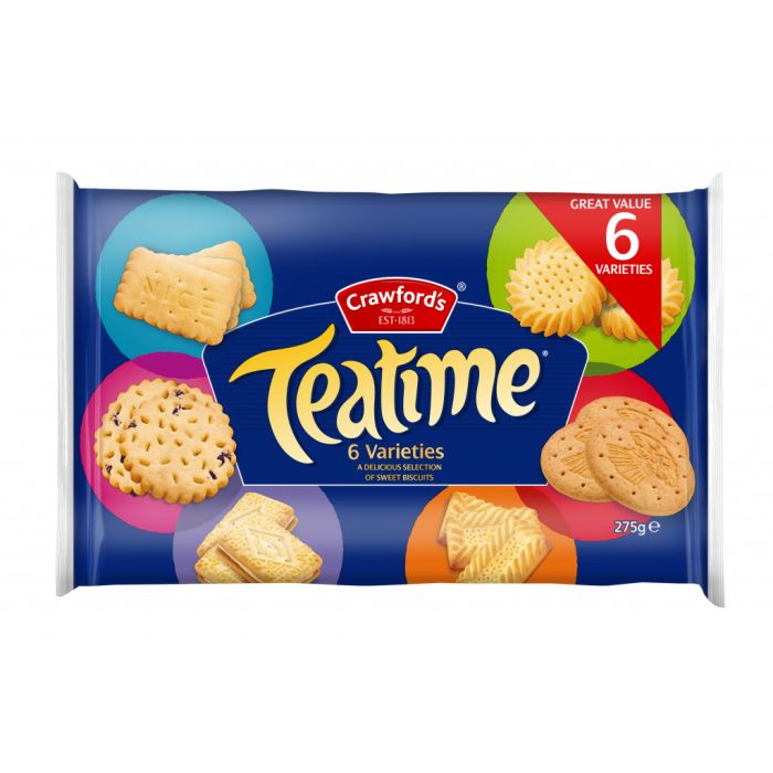 CRAWFORD TEA TIME BISCUITS ASSORTMENT REFILL (275g) x 10 – Zepbrook