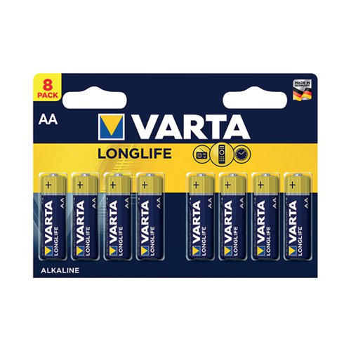 VARTA LONGLIFE AA BATTERY (PACK OF 8) 04106101418 – Zepbrook